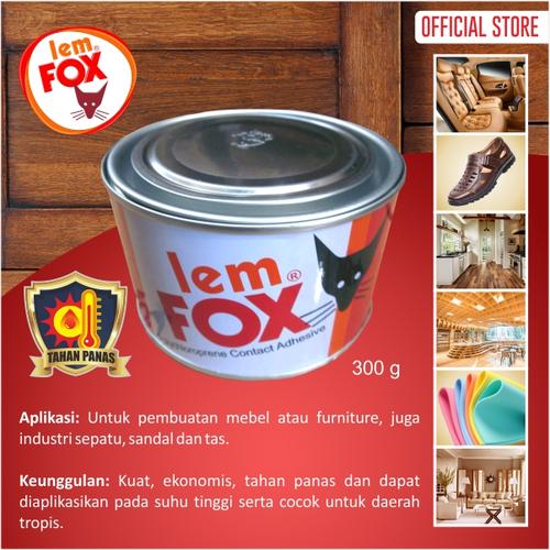 Jual Lem Fox Lem Kuning Serbaguna Lem HPL Vinyl Kaleng Merah 300 gram ...