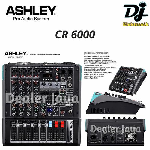 Jual Power Mixer Ashley CR 6000 / CR6000 - 6 channel - Kota Malang ...