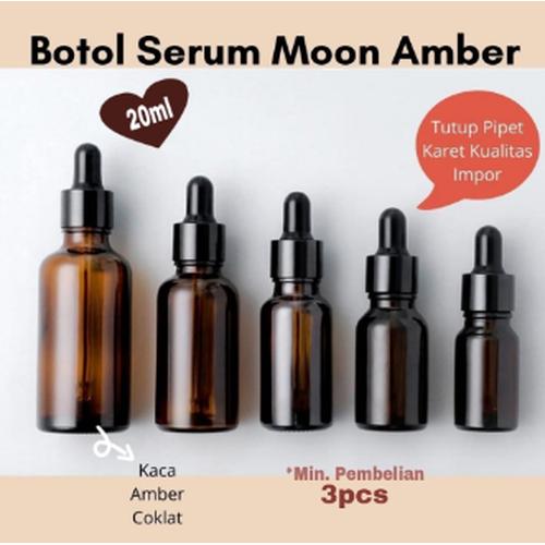 Jual Botol Serum Skincare Essence Dropper Pipet Kaca Amber Coklat 20ml ...