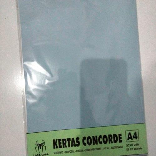 Jual kertas Concorde/kertas sertifikat ukuran A4 - Biru Muda - Kab ...