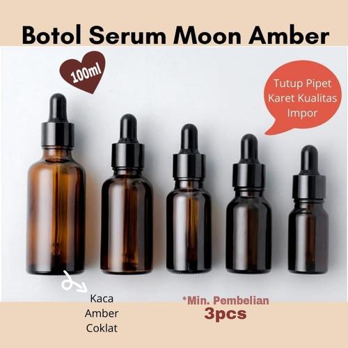 Jual Botol Serum Skincare Pipet Kaca Amber Coklat 100ml Tutup Polos ...