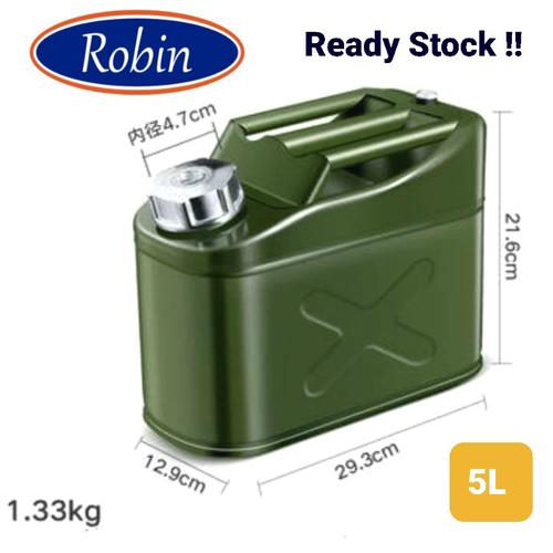 Jual jerigen 5liter jerry can 5l besi tempat cadangan bbm solar bensin ...
