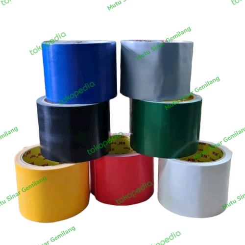 Jual Lakban Kain Warna Merk KM / lakban Kain Tape - Putih, 72mm ...