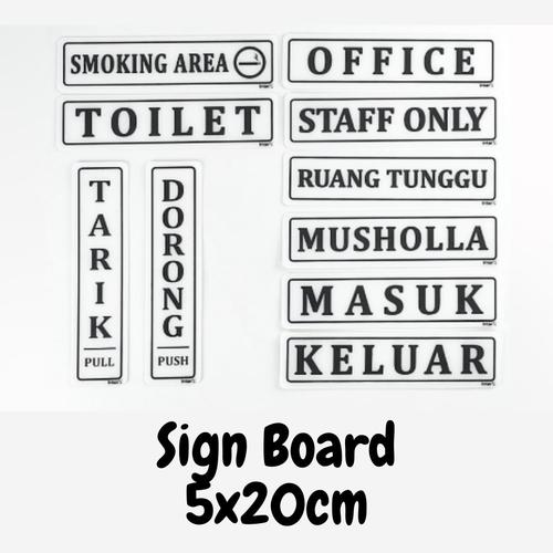 Jual Papan Tanda / Sign Board Inter-x Ukuran 5 x 20 cm - Smooking Area ...