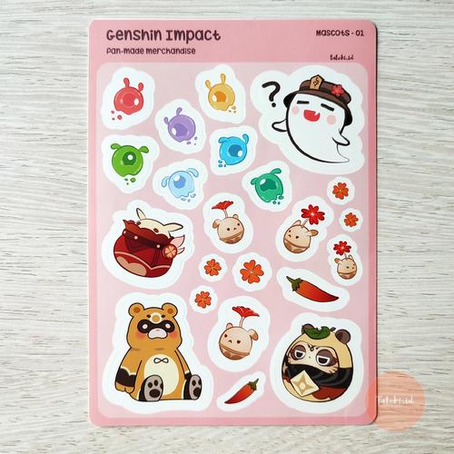 Jual [TATCHI.ID] Genshin Impact Fan Made Stickers - Mascots - Mascots 1 ...