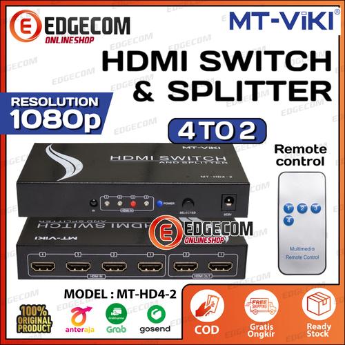 Jual HDMI Switch and Splitter 4 Input to 2 Output Selector with IR ...