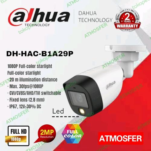 Jual CCTV DAHUA COLORVU FULLCOLOR 2MP OUTDOOR B1A29P RESMI - Jakarta ...