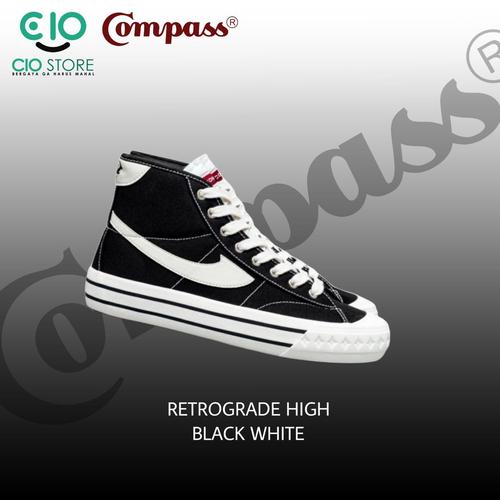 Jual SEPATU COMPASS RETROGRADE HIGH BLACK WHITE 100% ORIGINAL - REQ ...