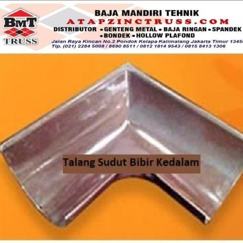 Jual Talang sudut / belokan talang air 1/2 lingkaran metal baja ...