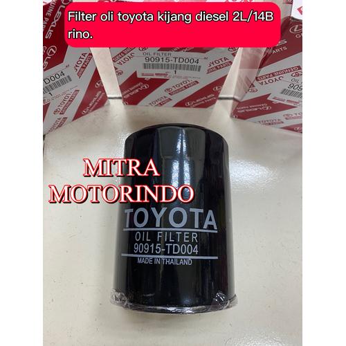 Jual Filter oli/oil filter toyota kijang diesel 2L/rino 14B 90915-TD004 ...