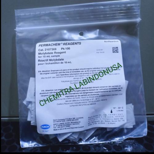 Jual HACH 2107369 Molybdate Reagent Powder Pillows for HR Silica, 10 mL ...