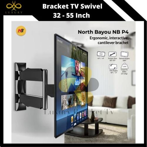 Jual Bracket tv monitor lcd led north bayou p4 nbp4 32"-55 inch tilt swivel - 26 - 43 inch ...