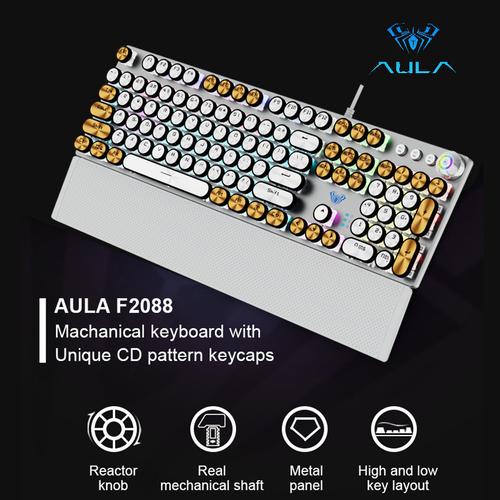 Promo Keyboard Gaming Multimedia Mechanical AULA F2088 CDkeyc - WHITE+ORANGE - Jakarta Pusat ...