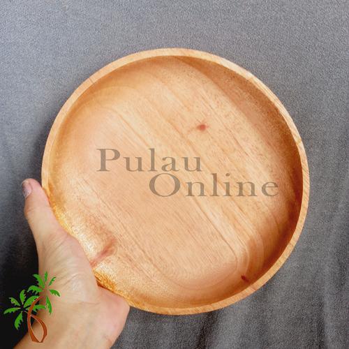 Jual Pulau Online Piring kayu mahoni 20 cm mahogany wood plate ...