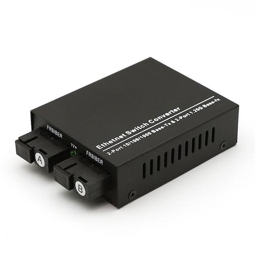 Jual Media Converter 2 Port FO 2 Port LAN Gigabit 2 FO 2 LAN Fiber ...