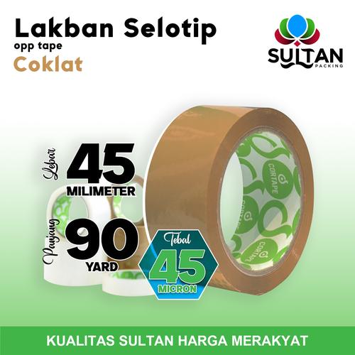 Jual Lakban COKLAT 45mm x 90yard Cortape Lakban isolasi OPP Tape ...