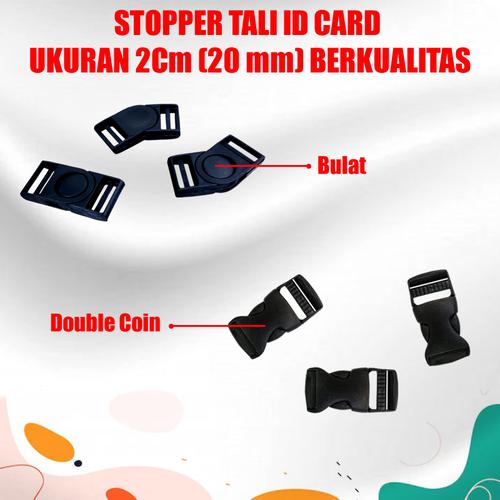 Promo Stopper Tali ID Card Ukuran 2Cm / 20 mm Kualitas bagus - Bulat ...