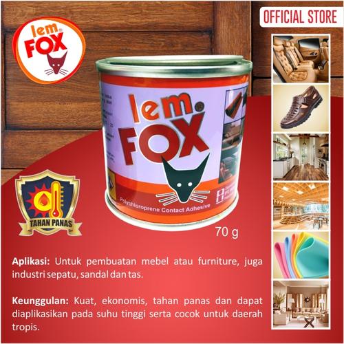 Promo Lem Fox Lem Kuning Serbaguna Lem HPL Vinyl Kaleng Merah 70 gram ...