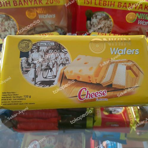 Jual nissin wafer cheese 132 gr wafer rasa keju nissin kemasan kuning ...