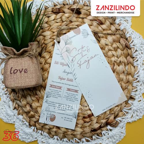 Jual Undangan Pernikahan Tali Hangtag Aesthetic Murah Elegan 18 - Kab ...