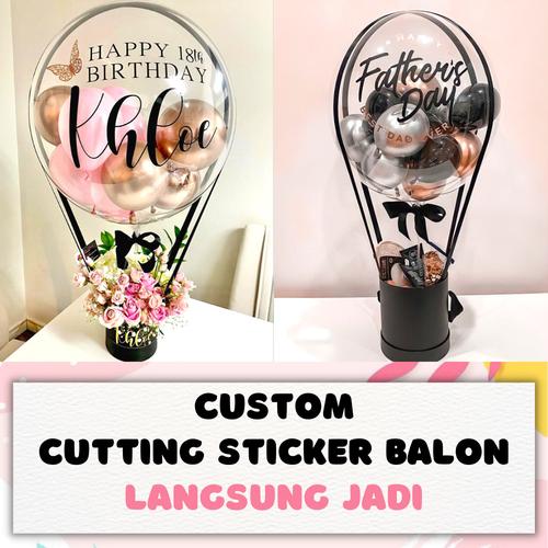 Jual Sticker Balon PVC Custom // Congratulation // Sticker Happy ...