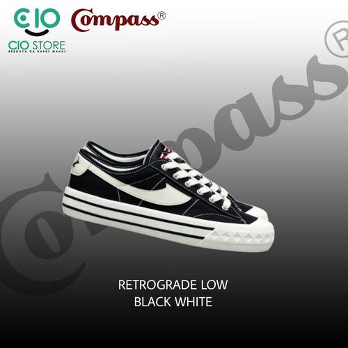 Jual SEPATU COMPASS RETROGRADE LOW BLACK WHITE 100% ORIGINAL - REQ SIZE ...