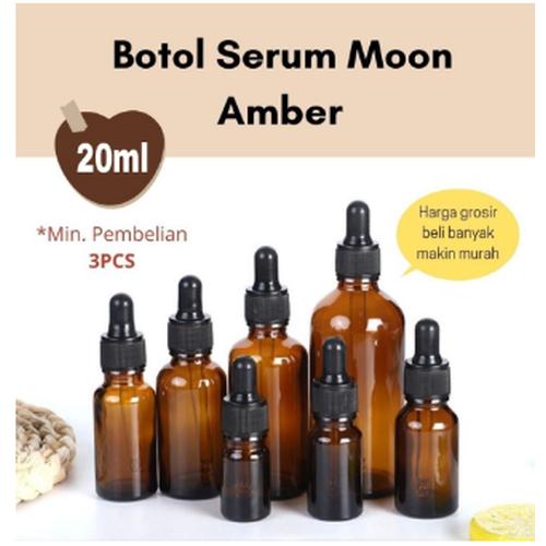 Jual Botol Serum Skincare Essence 20ml Botol Kaca Amber Coklat Botol ...