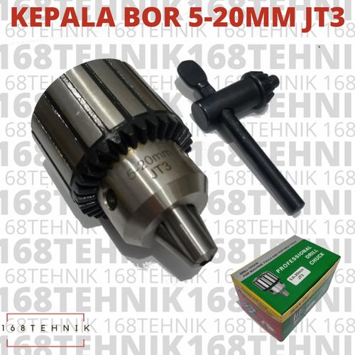 Jual KEPALA BOR 20MM JT3 DRILL CHUCK 5-20MM JT3 TOKIWA / CHUCK BOR 20MM ...