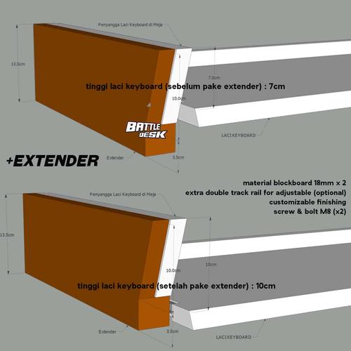 Jual ADD-ON / CUSTOM LACI KEYBOARD Battledesk - +EXTENDER - Kota ...