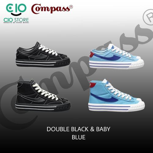 Jual SEPATU COMPASS RETROGRADE DOBLE BLACK/BABY BLUE JSD SERIES - BABY ...