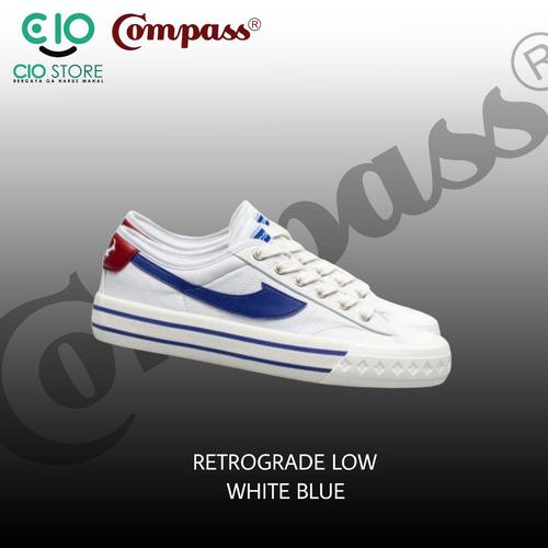 Jual SEPATU COMPASS RETROGRADE LOW WHITE BLUE 100% ORIGINAL - 42 - Kab ...