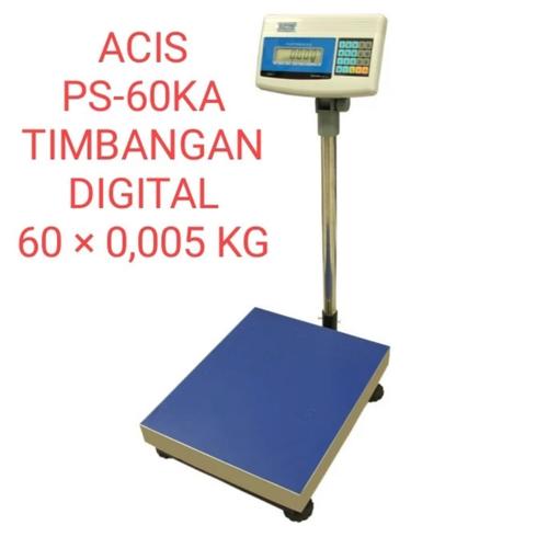 Jual ACIS TIMBANGAN DIGITAL 60 KG X 0.005 KG PS 60 KA PLATFORM SCALE ...