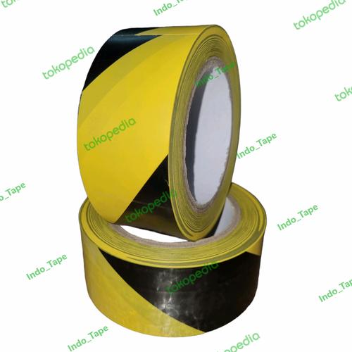 Jual Lakban Lantai Yelow Black Hazrad Police line Tape 2in x 33mtr ...
