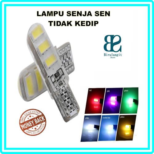 Jual Lampu Led Tidak Kedip Strobo T10 Sen Senja Model Jelly 6 Mata ...