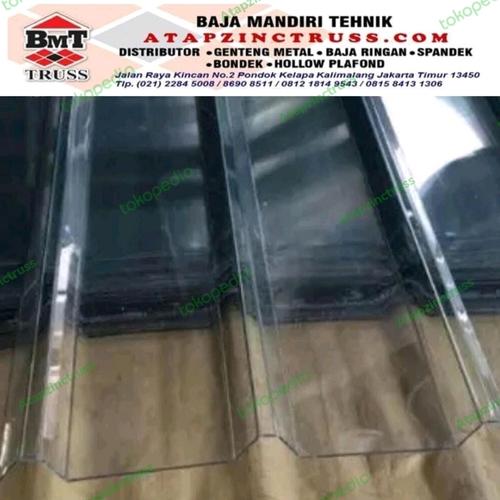 Jual Atap transparan Spandek cahaya lebar efektif 1m - 1 m - Jakarta ...