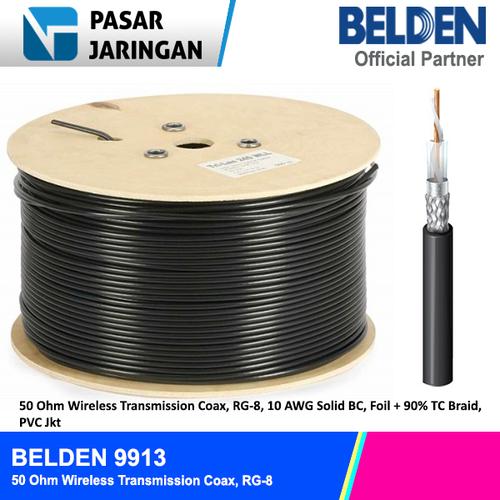 Jual Belden 9913 Kabel Coaxial RG-8 50 ohm RG8 Original Black - Jakarta ...