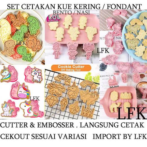 Jual CK MIX 4PCS/SET MODEL CUTTER FONDANT COOKIE BULAT OVAL KOTAK SEGI ...