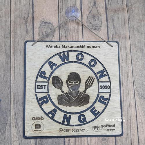 Promo Custom Sign Logo,Nama,Tulisan Kayu | Papan Penanda Cafe,Resto ...