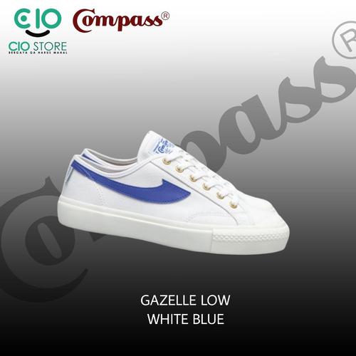 Jual SEPATU COMPASS GAZELLE LOW WHITE BLUE - REQ SIZE - Kab. Bekasi ...