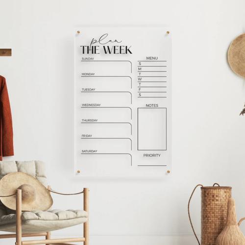 Jual Daily Planner Akrilik Weekly Planner | Wall Planner Acrylic ...
