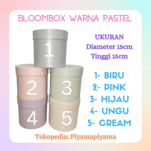 Jual round bloom box warna PASTEL/ kotak kado bulat / box bulat d15 t15 ...