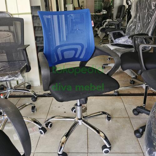 Jual kursi jaring warna biru kaki chrome - Kota Balikpapan - diva mebel ...