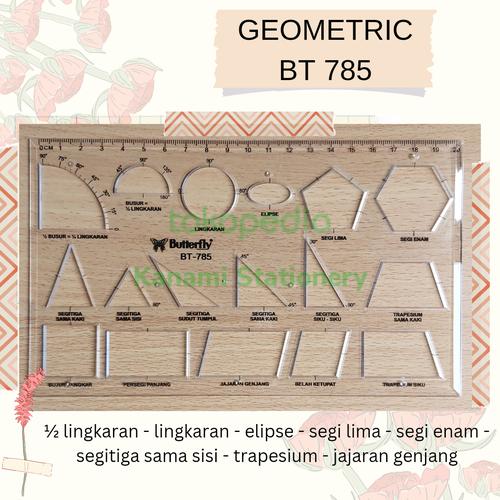 Jual Penggaris Geometri Ruler BT-9000 Butterfly. - TYPE BT 8000 ...