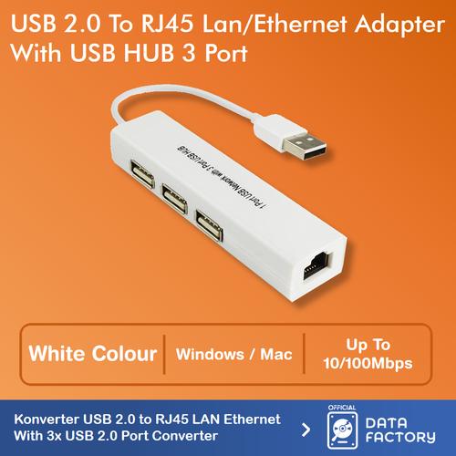 Jual Converter USB to LAN RJ45 Ethernet With 3 USB 2.0 Port Adapter ...