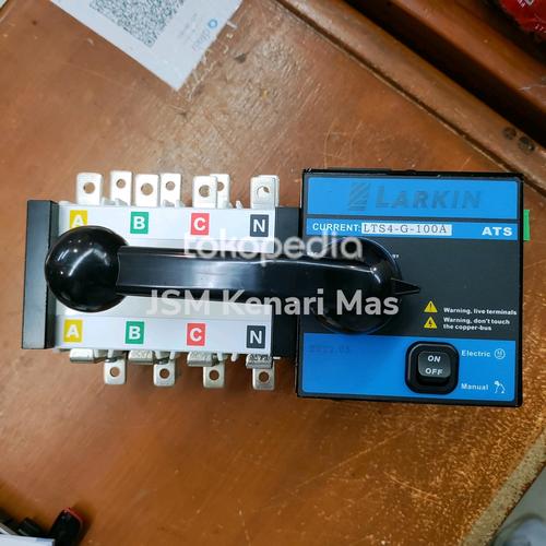 Jual LARKIN ATS 4P 100A Motorized/ Motor Otomatis LTS4-G ATS 100A ...