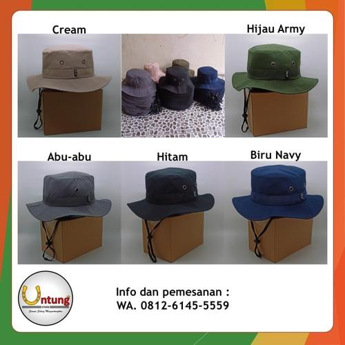 Jual Topi Rimba Keren Loreng Lebar Lapangan Polos Xl Xxl Besar Brimob ...