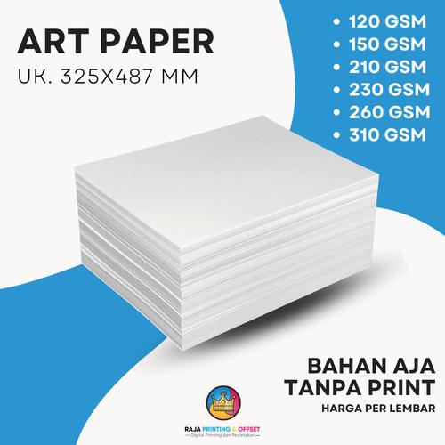 Jual KERTAS BAHAN A3+ ART PAPER 120150 210 230 260 310 GSM TANPA PRINT ...