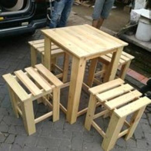 Jual Meja Kursi RUSTIC Kafe Resto Makan Meja Taman Minimalis Jati ...