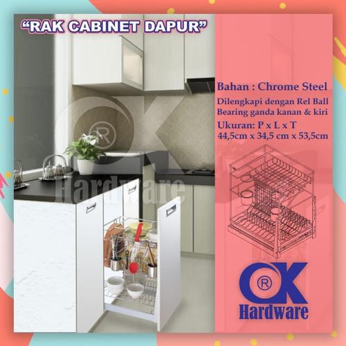 Jual Rak Piring Rak Botol Drawer Basket OK 025E for Kitchen Cabinet ...
