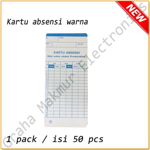 Jual Kartus Absen Warna 1 pack isi 50 / Kartu Absensi - Jakarta Barat ...